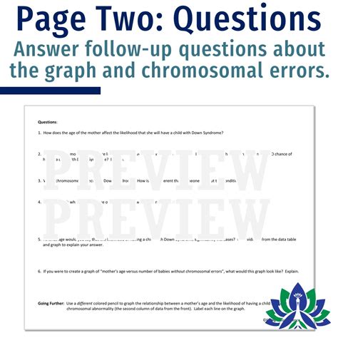 Genetics Worksheet Graph Chromosomal Errors Flying Colors Science