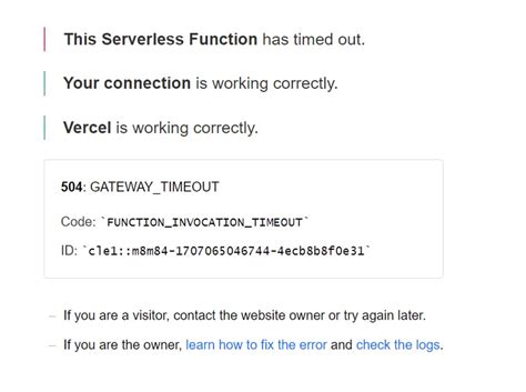 Why Have I Been Intermittently Getting 504 Gateway Timeout Errors