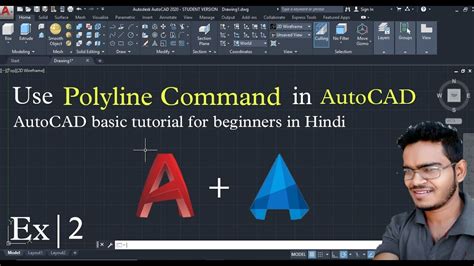 Autocad Tutorial Polyline Command In Hindi Autocad Drawing Autocad