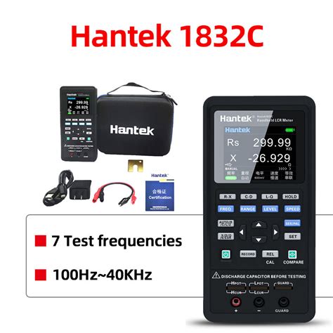 【ready Stock】hantek Digital Handheld Lcr Meter Hantek 1832c 1833c Portable Digital Bridge Lcr