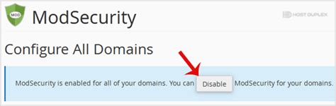 How To Enable Or Disable Mod Security In Cpanel Host Duplex