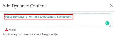 Azure Data Factory Logical Function Expression Invalid Stack Overflow