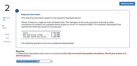 Solved Check My Work Provide The Missing Data In The Chegg