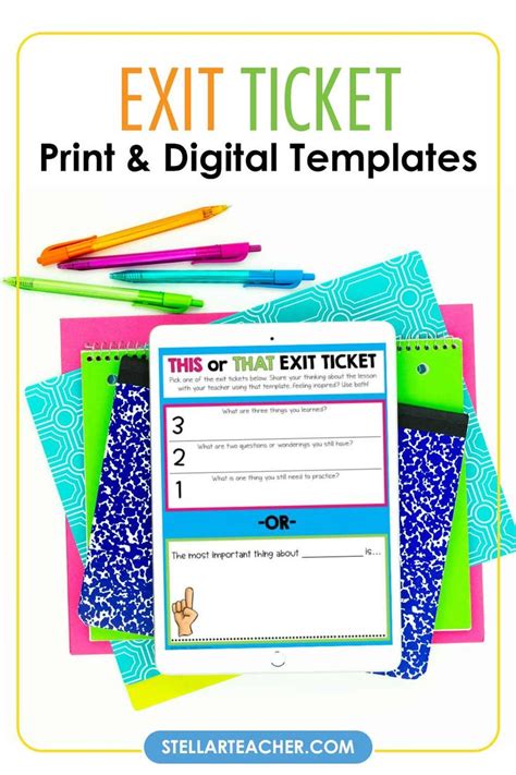 Exit Ticket Templates For Any Subject Print And Digital