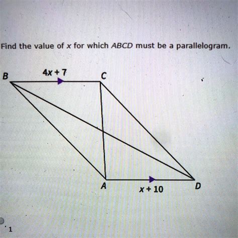solved find valuable asked for witch abcd must be a parallelogram 1