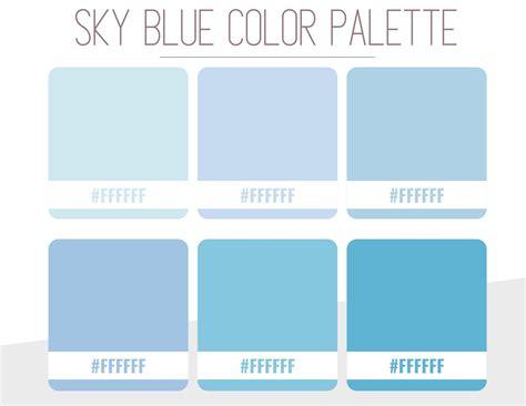 Sky Blue Color Palette Hex Code Sky Blue Brand Hex Codes Light Blue Style Guide Brand Color