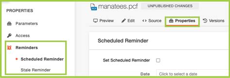 Setting Reminders Publishing Cms User Guide