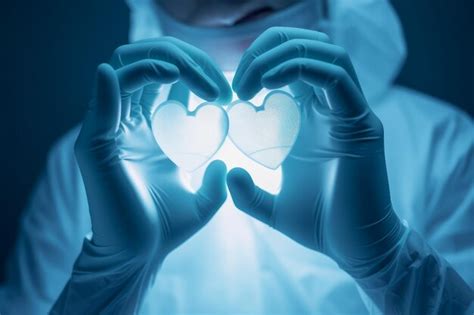 Premium AI Image Doctor Hand Hearts Generate Ai