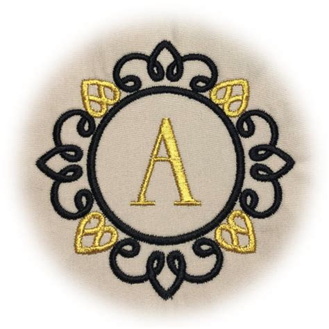 Round Scroll Frame Monogram Set