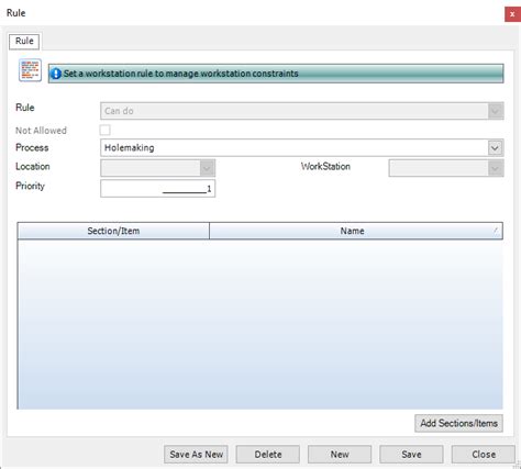 Production Workstation Rules