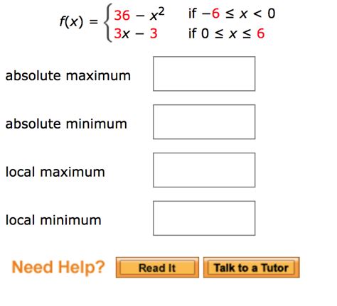 Solved Fx Absolute Maximum Absolute Minimum Local