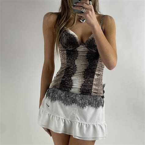 Vintage Corset Top With Funky Hole Sides Hook And Depop