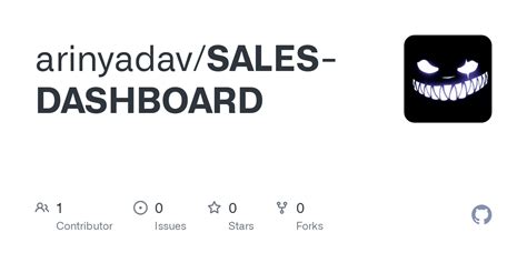 GitHub Arinyadav SALES DASHBOARD