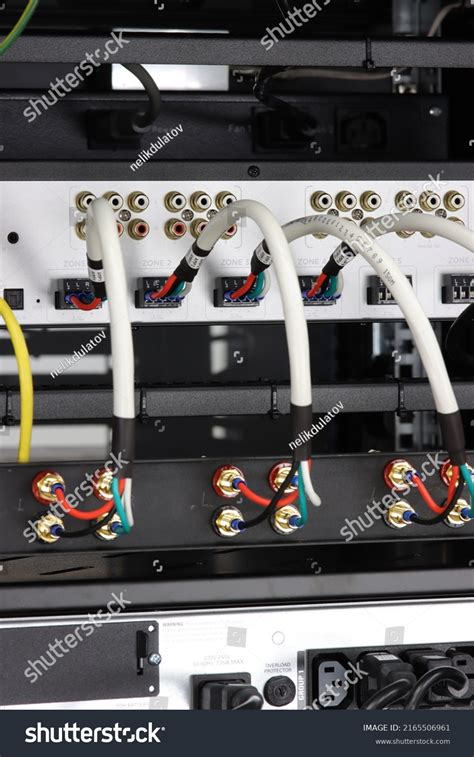 Connecting Audio Amplifier Using Closeup Connectors Stock Photo Shutterstock