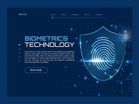 Biometrics Technology Ui Header Design Behance