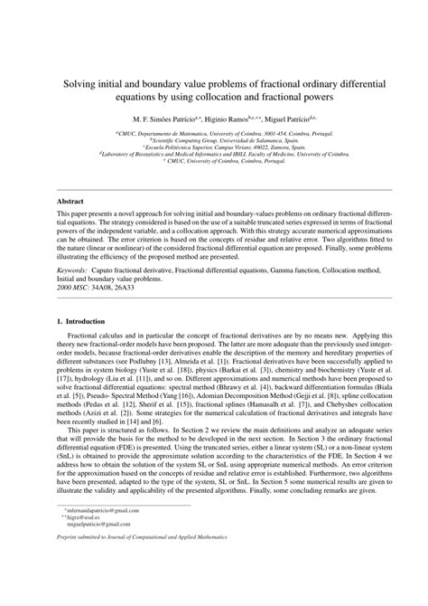 Pdf Solving Initial And Boundary Value Problems Of Fractional Ordinary Differential Equations