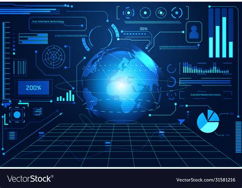 Abstract Technology Ui Futuristic Concept Hud Vector Image