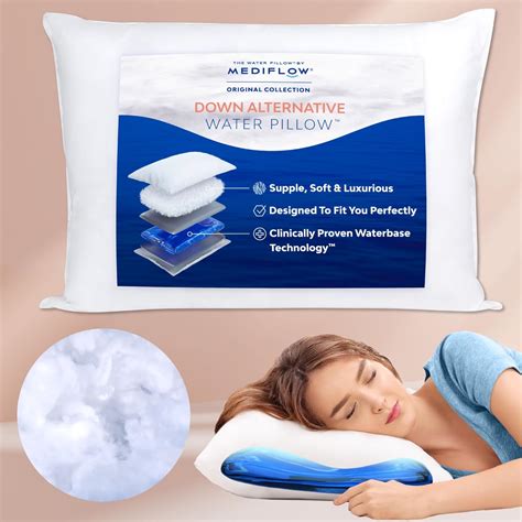 Mediflow Down Alternative Water Pillow Adjustable Pillow