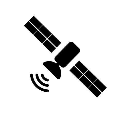 Space Satellite And Radio Waves Satellite Communication Vector