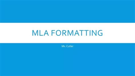 ppt mla formatting powerpoint presentation free download id 5521372