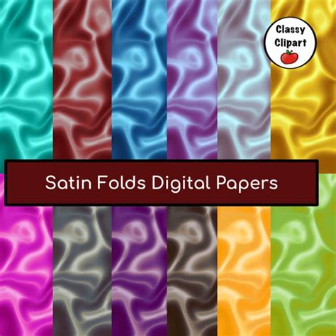 Satin Fabric Folds Digital Paper Background Classy Clipart By Classy