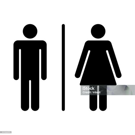 남성과 여성의 화장실 기호 아이콘 화장실 기호 아이콘이 격리되어 있습니다 남자화장실 표시에 대한 스톡 벡터 아트 및 기타 이미지 남자화장실 표시 여성 아이콘 Istock