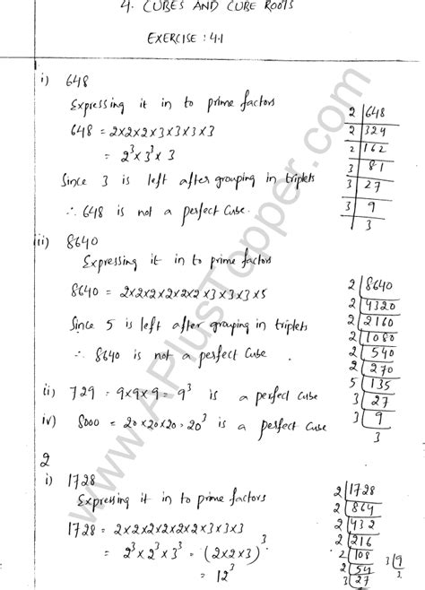 ml aggarwal icse solutions for class 8 maths chapter 4 cubes and cube