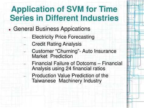 Ppt Time Series Prediction Using Support Vector Machine A Survey By Ma Yongning Powerpoint