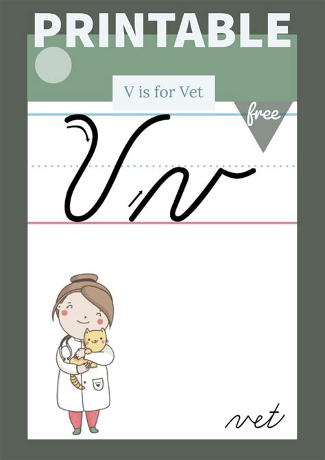 The Letter V In Cursive Printable Poster Free Homeschool Resources Teaching Homeschool