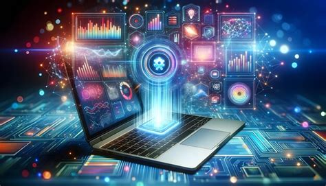 Premium Ai Image Digital Brainwave Aipowered Analytics Emanating From Laptop Interface