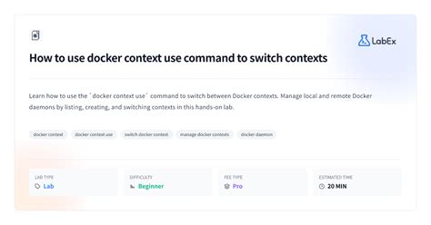 how to use docker context use command to switch contexts labex
