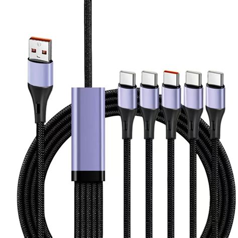66w Usb To Type C Small Usb Cable Allows Charging Of 5 Devices