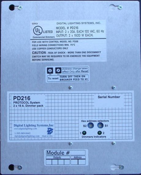 PD Series Dimmers PROTOCOL Architectural Lighting Control Systems