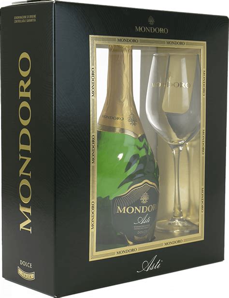 Игристое вино белое сладкое Mondoro Asti DOCG Campari (gift box with 2 ...