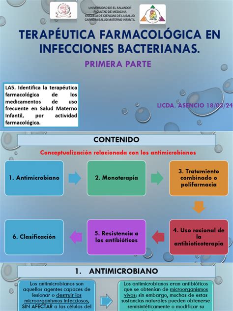 Clase 2 6 Primera Parte Tf Infec Bacterianas Descargar Gratis Pdf Resistencia