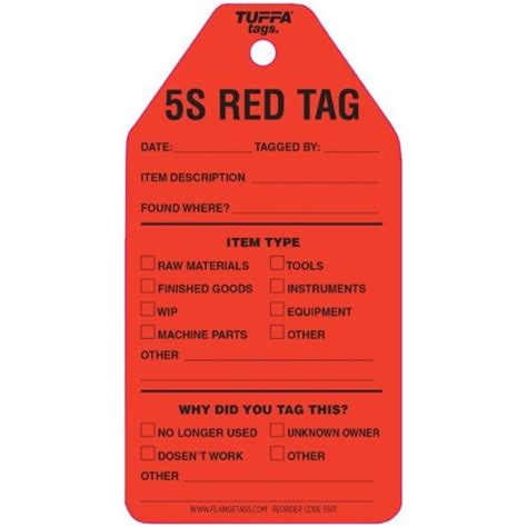 Tuffa™ 5s Red Tags 5s01