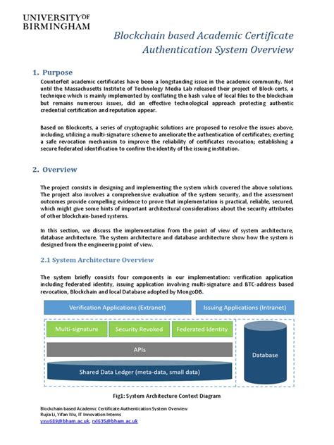 Blockchain Based Academic Certificate Authentication System An Overview Of The Technical