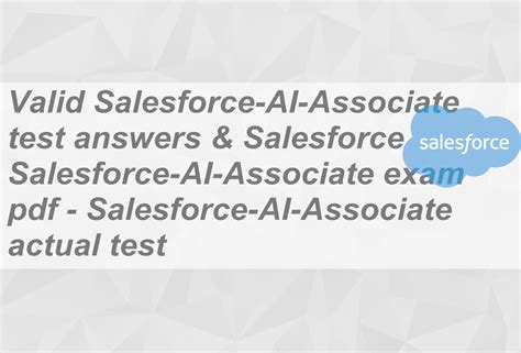 valid salesforce ai associate test answers and salesforce salesforce ai
