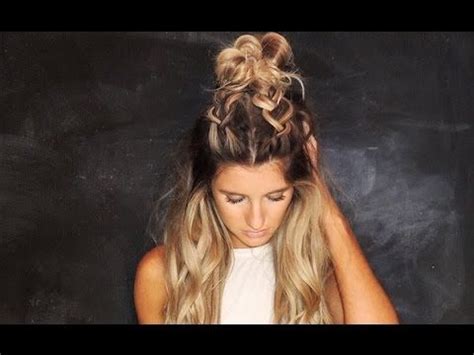 Half Up Bun With Two Dutch Braids Tutorial Top Knot The Hun FUN BUN YouTube Dutch