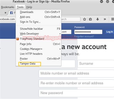 Web Penetration Testing With Tamper Data Firefox Add On Hacking