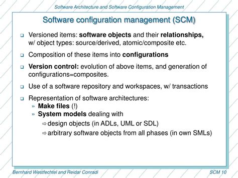 ppt software architecture and scm inco project and component based