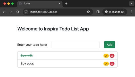 Inspira ToDo List App In Inspira Using Htmx And Bootstrap