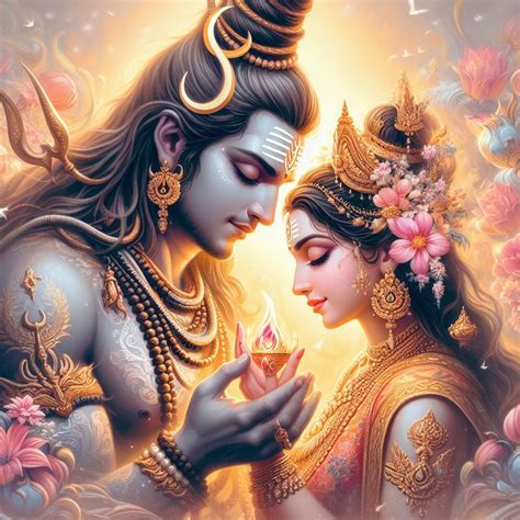 Lord Shiva And Devi Parvati Marriage Happy Maha Shivratri Image