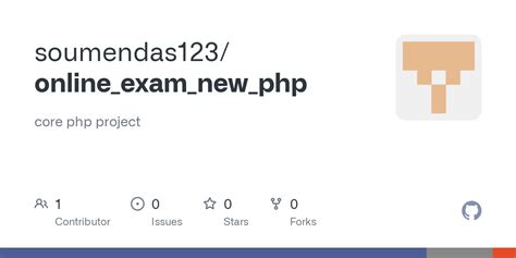 GitHub Soumendas Online Exam New Php Core Php Project