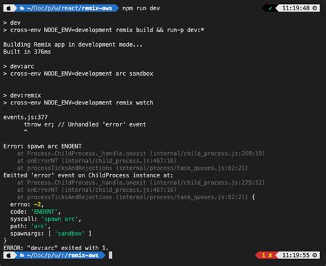 development mode error at [ remix run architect] · issue 2177 · remix