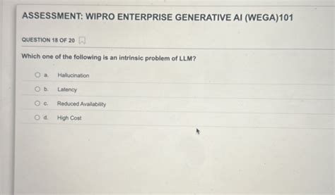 ASSESSMENT WIPRO ENTERPRISE GENERATIVE AI StudyX
