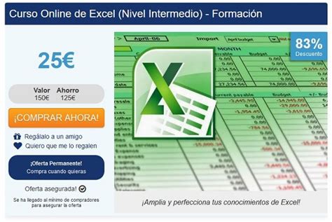 Curso Excel precios online del nivel básico y avanzado