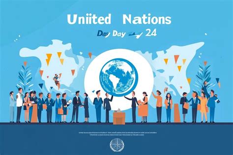 24 De Octubre Día De Las Naciones Unidas Imagen Vectorial Del Día De