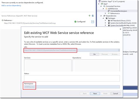 C Xamarinforms Consume Ax2012 R3 Webservice Error Stack Overflow