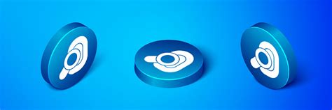 파란색 배경에 격리된 등색 보청기 아이콘입니다 청각 및 귀 파란색 원 버튼입니다 벡터 3차원 형태에 대한 스톡 벡터 아트 및 기타 이미지 3차원 형태 감각 지각 개인